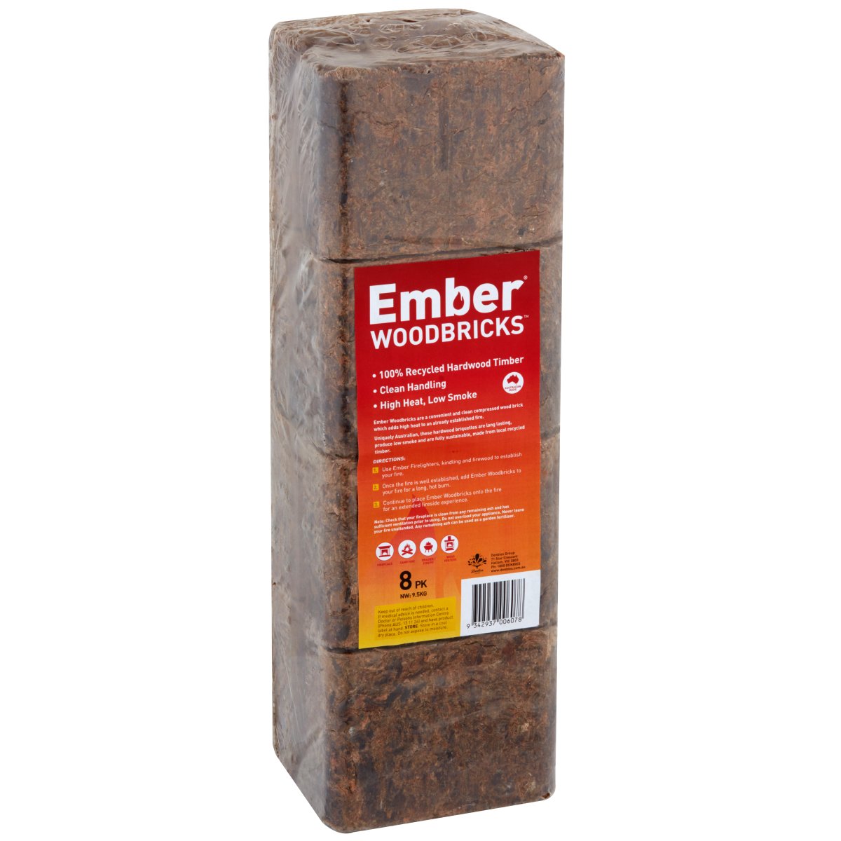 Ember Fire and BBQ essentials for everybody, everyday : WOODBRICKS 8PK